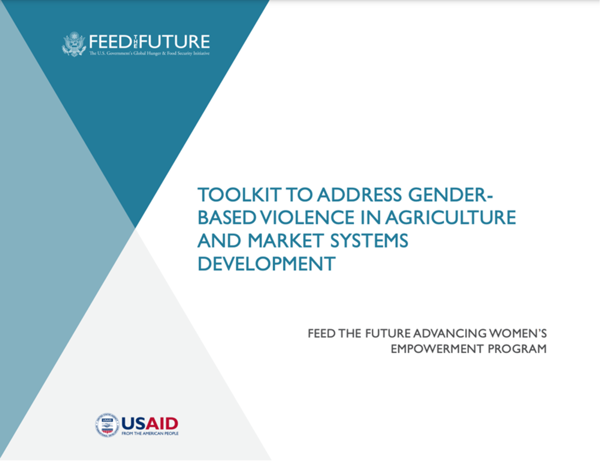 Toolkit to Address Gender-Based Violence in Agriculture and Market ...